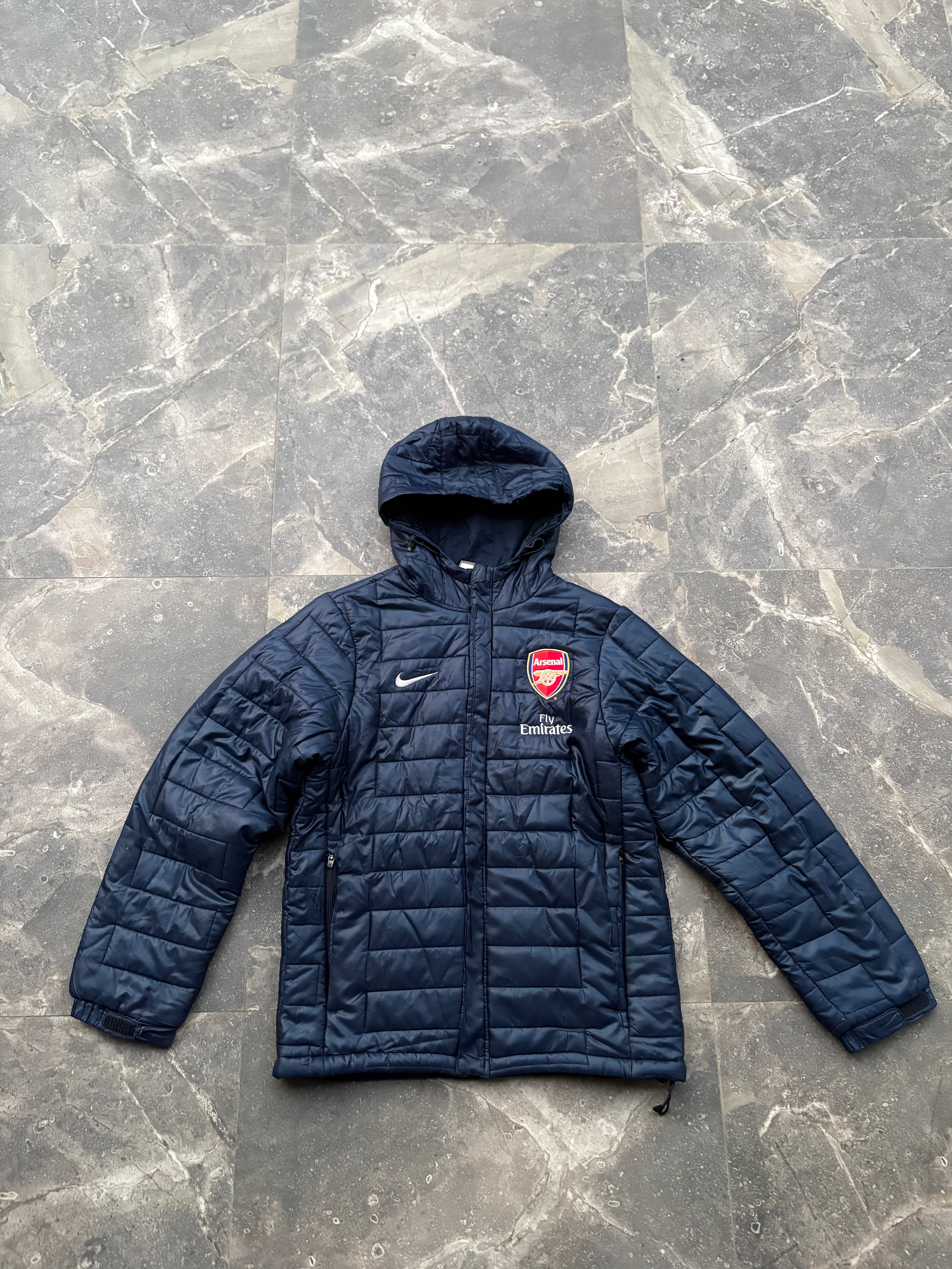 Nike x Arsenal Vintage 2000s Puffer Hooded Jacket – Jersey in a Box